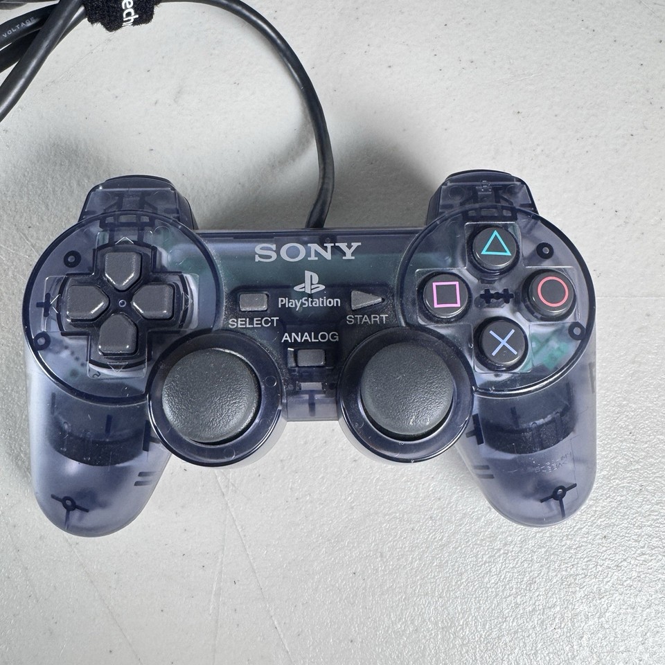 Official Sony PlayStation 2 PS2 DualShock Controller Transparent Smoke ...