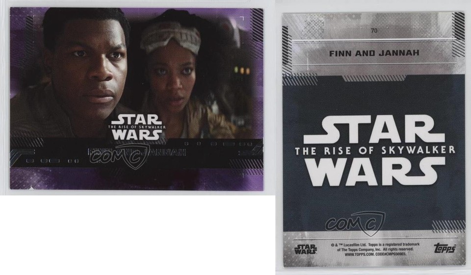 2019 Topps Star Wars Rise of Skywalker Series 1 Purple and Jannah Finn ...