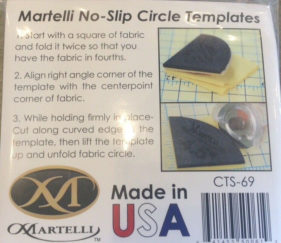 MARTELLI NOTIONS #CTS-69 NO-SLIP CIRCLE TEMPLATES - 6.5" - 9.5" | eBay