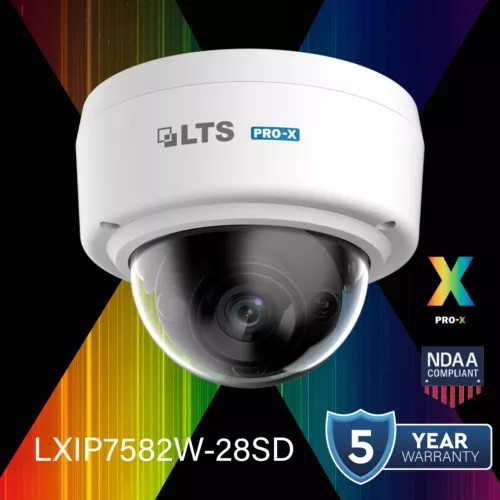 LTS PRO-X 8MP Fixed Dome IP PoE IR NDAA Camera 5 Year Warranty - LXIP7582W-28SD | eBay