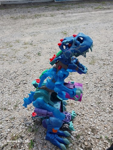Fisher-Price Imaginext Ultra Ice Blue T-Rex Dinosaur Toy Walks Sounds ...