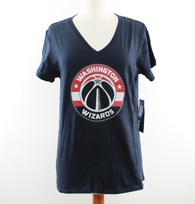 OTS NBA Women's Washington Wizards Rival V-Neck Tee with Logo, Navy ...