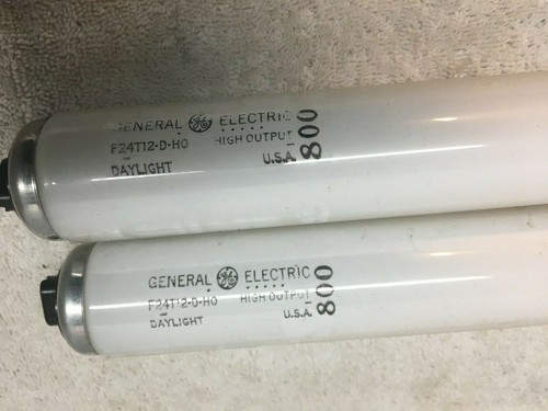 2 new GE 24" H.O. FLUORESCENT light bulb 35w daylight sign F24T12/D/HO ...