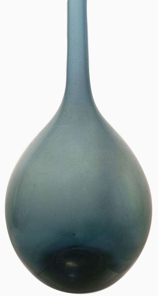 ARTHUR CARLSSON PERCY, GULLASKRUFS, SWEDEN TEAL BLUE 17" TALL, FLUTED ...