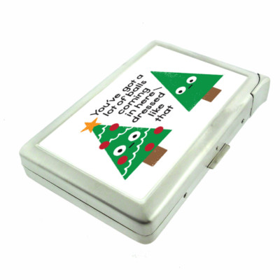 Christmas Pun Em2 Cigarette Case with Built in Lighter Metal Wallet | eBay