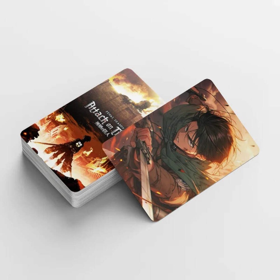 92Pcs/Set Japanese Anime Series Attack on Titan LOMO Card Cartoon Laser ...