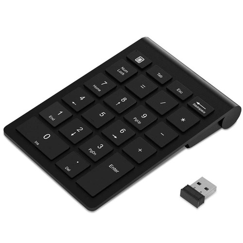 Wireless Numeric Keypad 2.4GHz Portable Number Pad with USB Receiver 22 ...