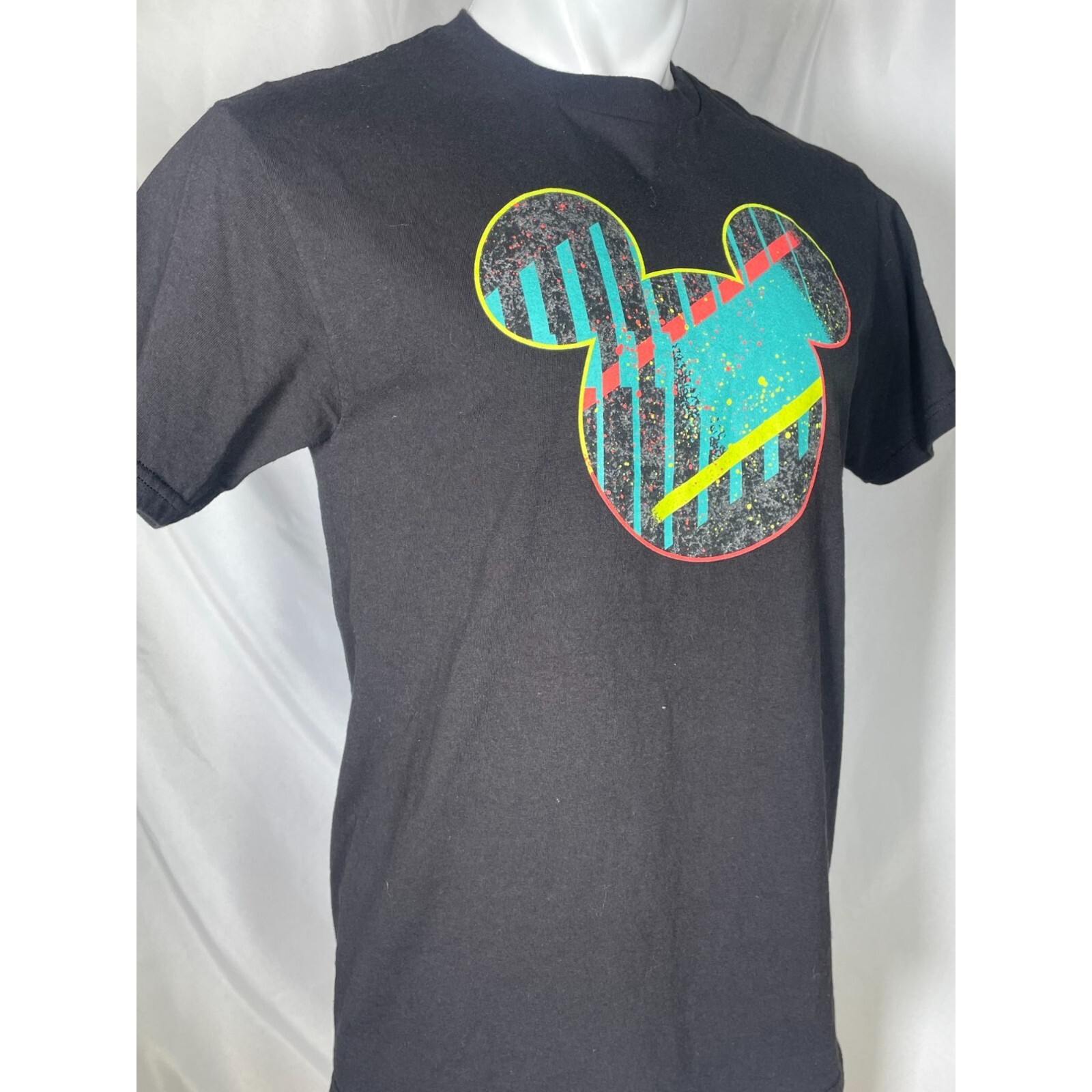 Neff x Disney Mickey Mouse Logo Spraypaint Black T-Sh… - Gem