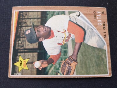 1962 Topps Baseball Card # 489 Julio Gotay RC - St. Louis Cardinals (VG ...