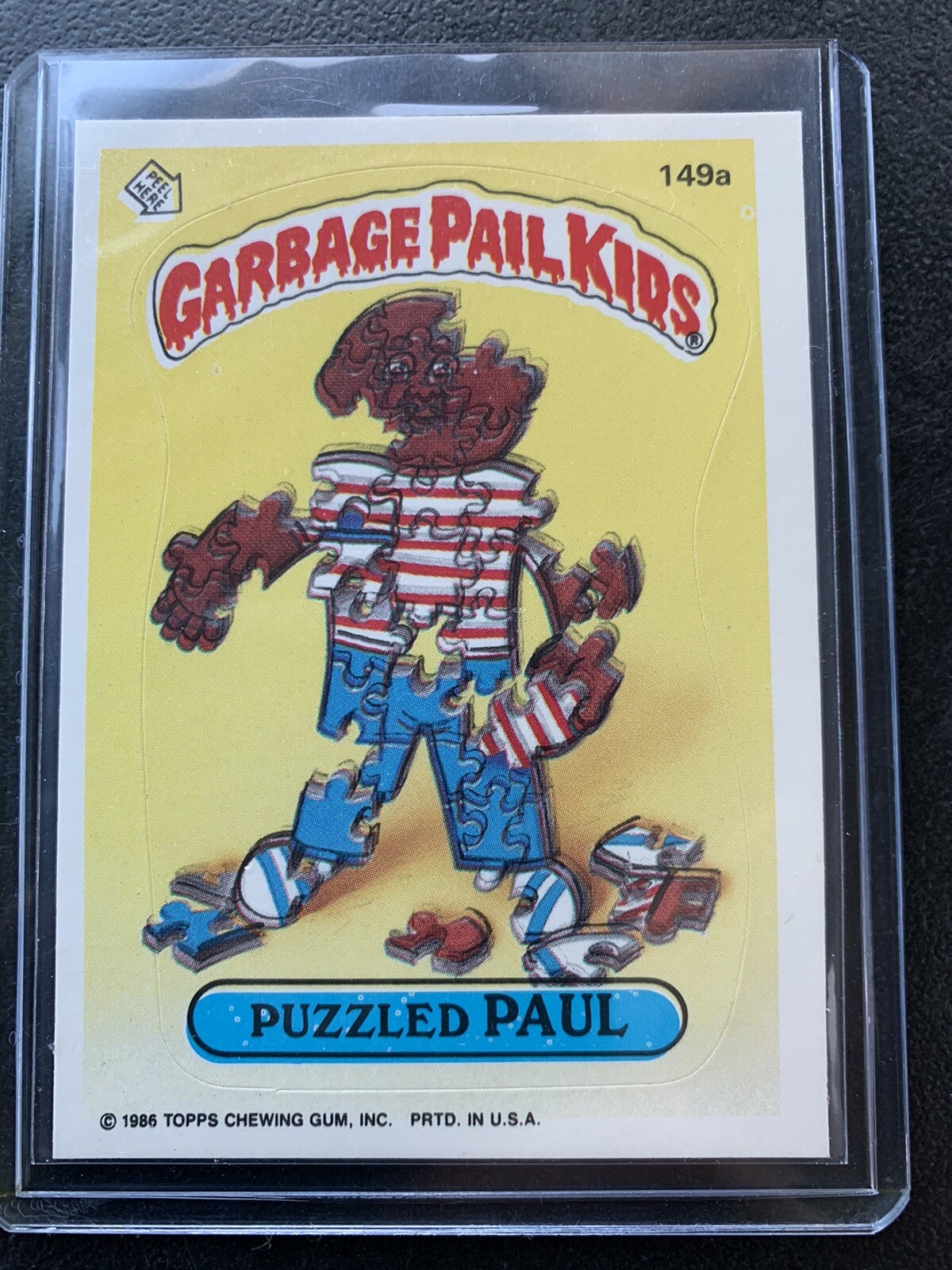 1986 GARBAGE PAIL KIDS OS4 149a PUZZLED PAUL PRINT ERROR RARE NM/MNT+ 📈 ...