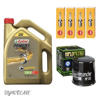 Kawasaki ZX636 Ninja (ZX6-R) 2013-2020 Service Kit (Oil, Filter, Spark ...