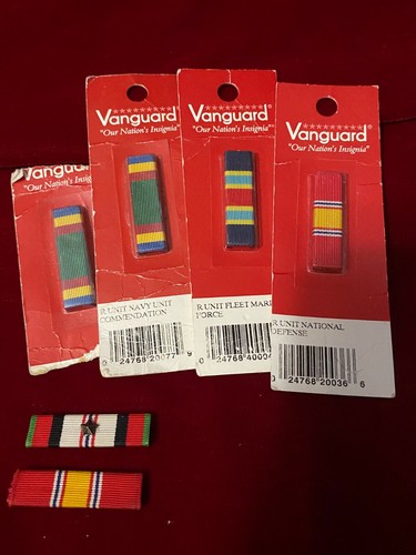 Vanguard Military Ribbons Various Assortment 6 Army Navy Marines ...
