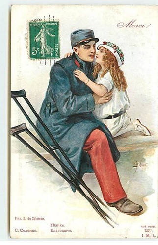 S. Solomko - Guerre Européenne de 1914-1915 - Merci ! - Fillette embras ...
