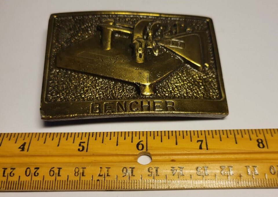 Bencher Morse Code key/Paddle brass belt buckle New | eBay