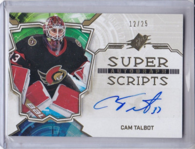CAM TALBOT 2022-23 UPPER DECK SPX SUPER SCRIPTS AUTOGRAPH #12/25 OTTAWA ...