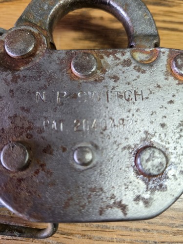 Northern Pacific Railroad NPR Stamped Lock with chain $36 | eBay