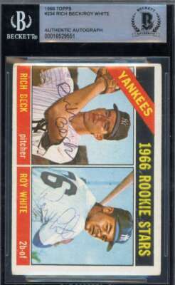 Rich Beck Roy White Beckett BAS Signed 1966 Topps Rookie Autograph | eBay