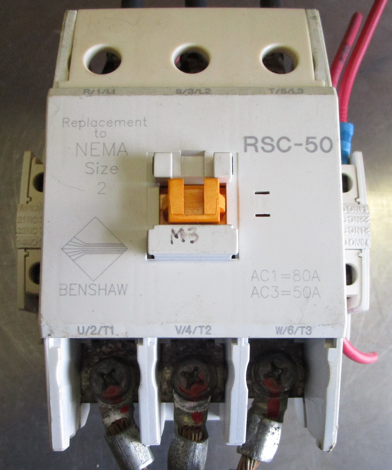 Benshaw NEMA Size 2 Rsc-50 50 Amp Contactor 600 V 3 Pole 120v Coil for ...