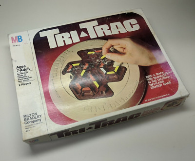 vintage MB Milton Bradley TRI-TRAC strategy table game -- complete 1980 ...