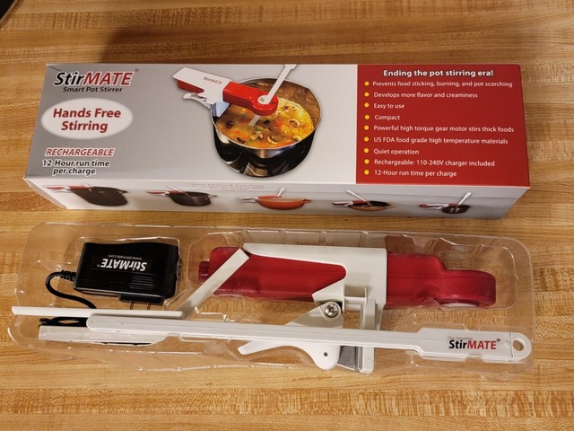 Stirmate Smart Pot Stirrer Hands Stirring Rechargeable 12 Hour Run Time ...