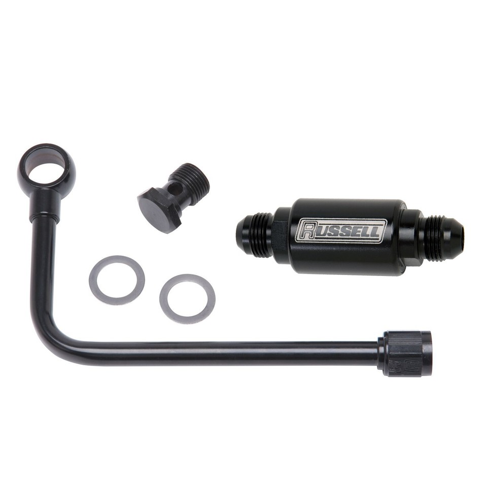 Edelbrock Steel Fuel Line -6AN w/ Filter For Thunder AVS Carburetors ...