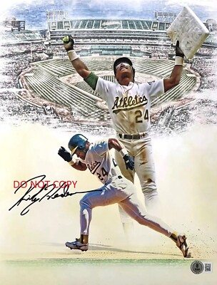 RICKEY HENDERSON - OAKLAND A'S Autographed 8x10 Signed Reprint Photo #2 ...