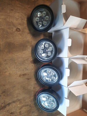 LED Headlight Set Fender Mount For John Deere 4020 IH 1066 12v With ...