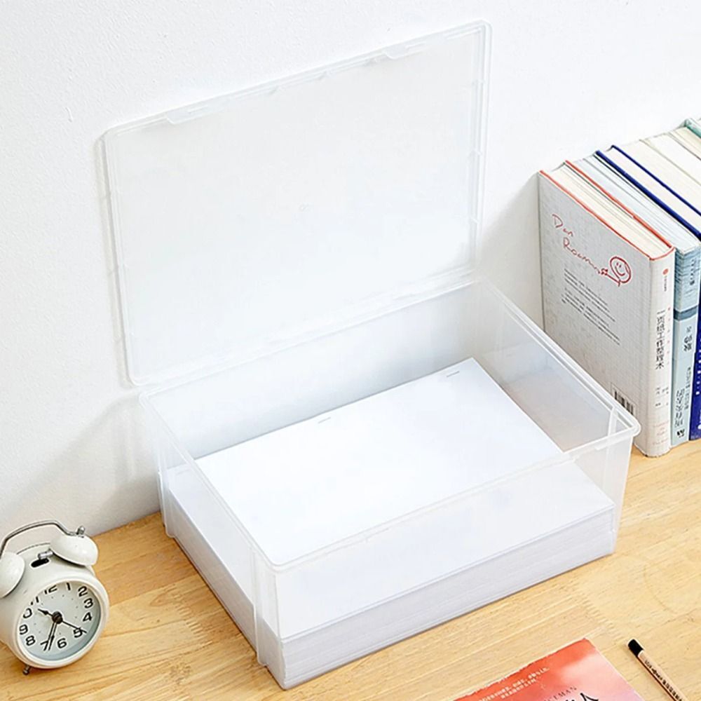 Transparent Home Office Supplies Storage Box a4 Paper Organizer Box A4 ...