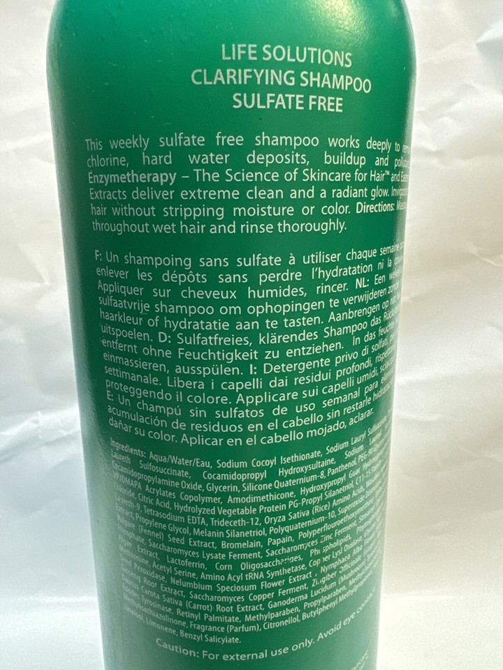 alterna life solutions clarifying shampoo sulfate free 33.83oz scuffed ...