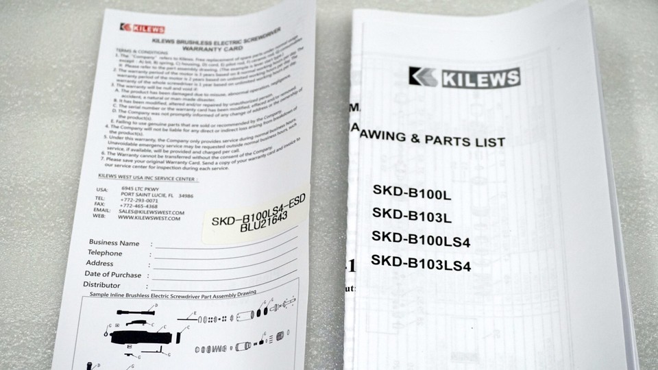 KILEWS ESD Electric 0.01-0.34Nm Screw Driver & Power Adapter SKD ...