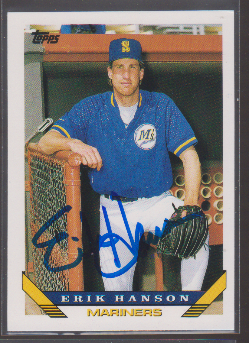Autographed 1993 Topps Erik Hanson - Mariners | eBay