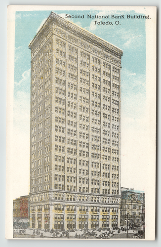 Postcard Second National Bank Building in Toledo, OH. | eBay