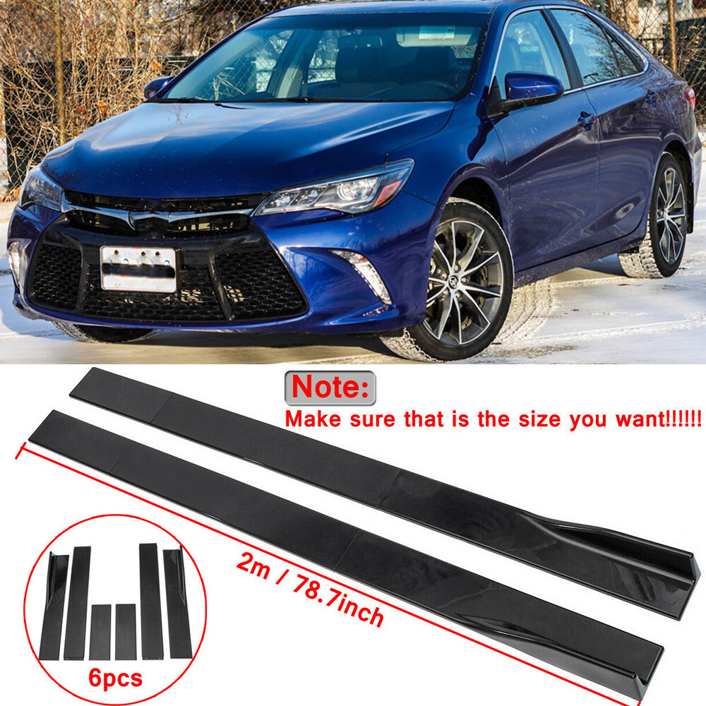 79'' Side Skirt Rocker Panel Splitter Black For Toyota Camry SE XSE ...