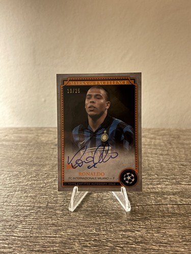 TOPPS CHROME UCC 23/24 MARKS OF EXCELLENCE ON CARD AUTO RONALDO NAZARIO ...