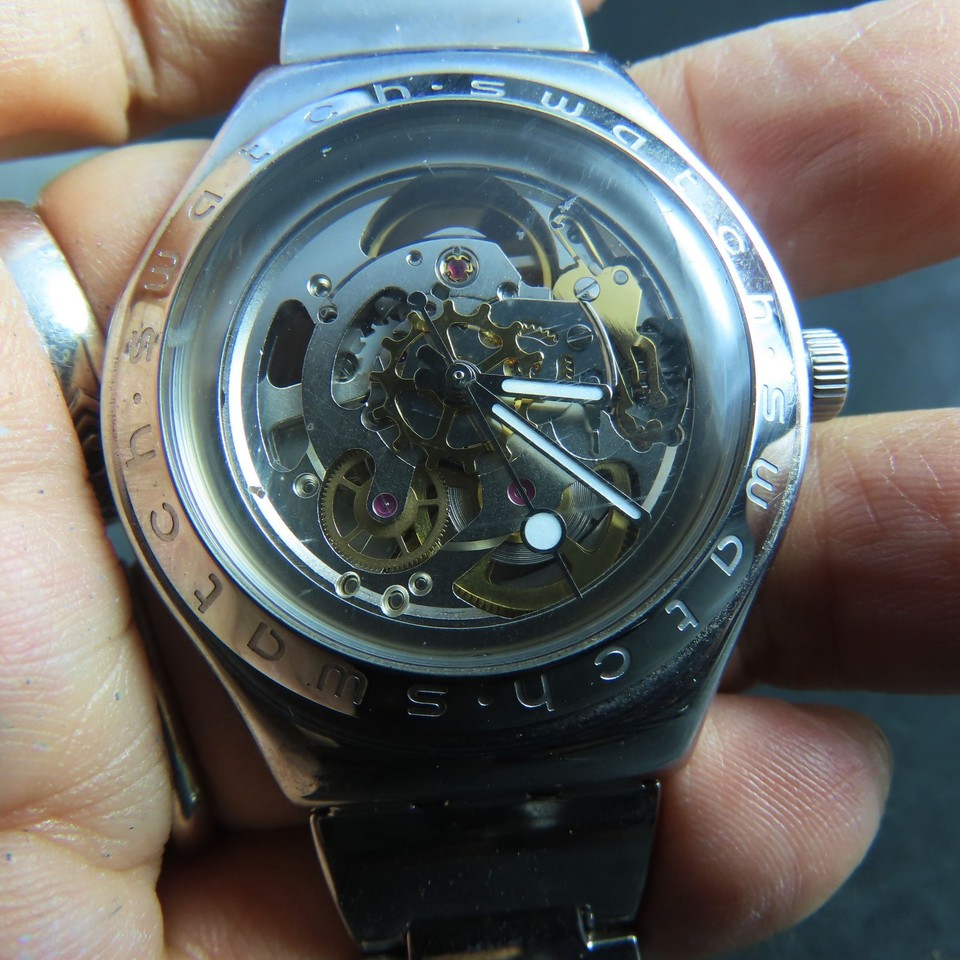 Swiss Made Swatch Skeleton 2840 ETA Automatic Men Watch | eBay