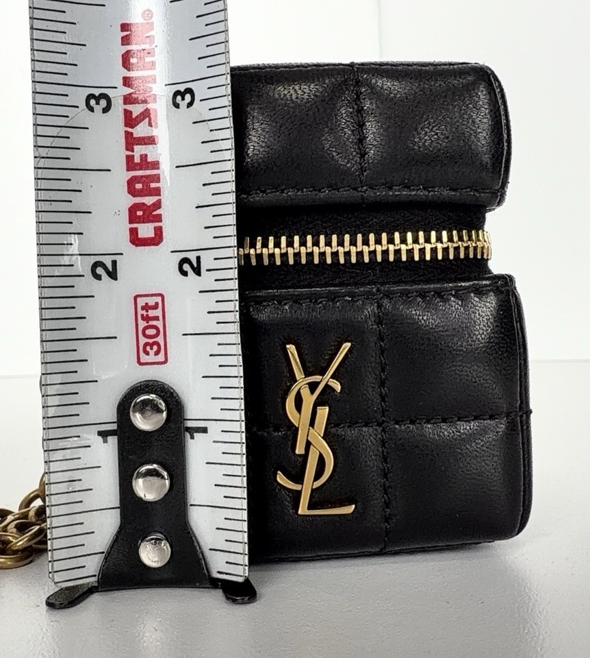 Saint Laurent Cassandre Matelasse Carre Mini Cube on Chain Black S08 | eBay