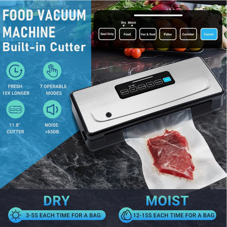 Food Saver Vacuum Sealer Machine INKBIRD Long Preservation Bag Storage ...