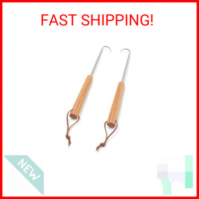 Pigtail Food Flipper 2Pcs, HaSteeL 12Inch Meat Turner Hook, Stainless ...