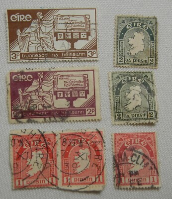 Mixed Lot of 7 Old Ireland Postage Stamps - Eire | eBay