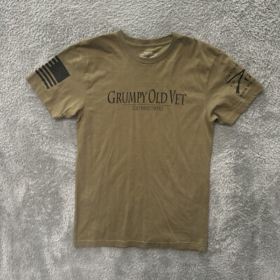 Grunt Style Mens Grumpy Old Vet Short Sleeve T Shirt Military Green ...