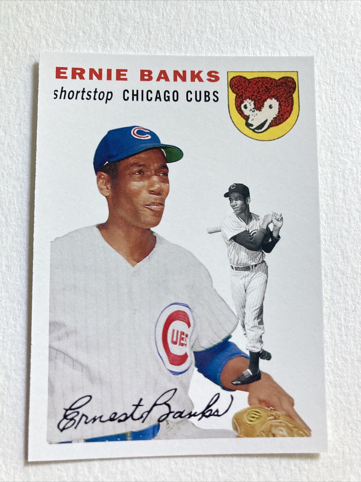 ERNIE BANKS, CHICAGO CUBS, 2006 TOPPS ROOKIE OF THE WEEK BASEBALL CARD ...