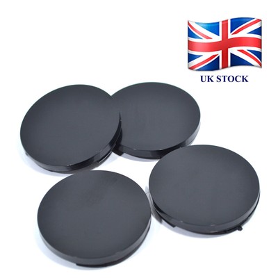 Universal Alloy Wheel Centre Hub Caps 64mm/ 62mm Black Plain Rim Covers ...