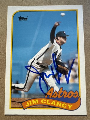JIM CLANCY 1989 Topps Traded #19T Autographed SIGNED Card HOUSTON ...