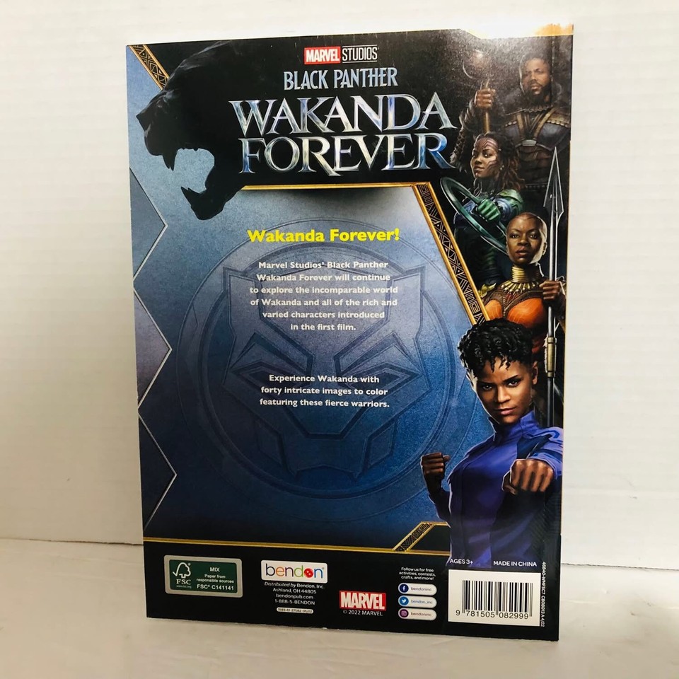 Black Panther Wakanda Forever Advanced Coloring Book 40-Pages New ...