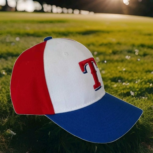 Vintage Texas Rangers Snapback Hat Cap By Mellonwear Red White Blue ...