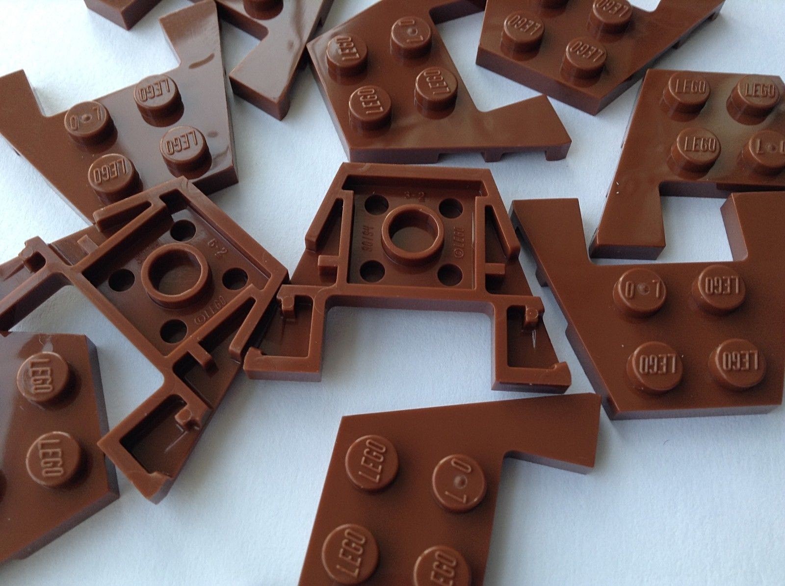 LEGO Plate 3x4 with Angles Reddish Brown x8 Design 9019 Element ID ...