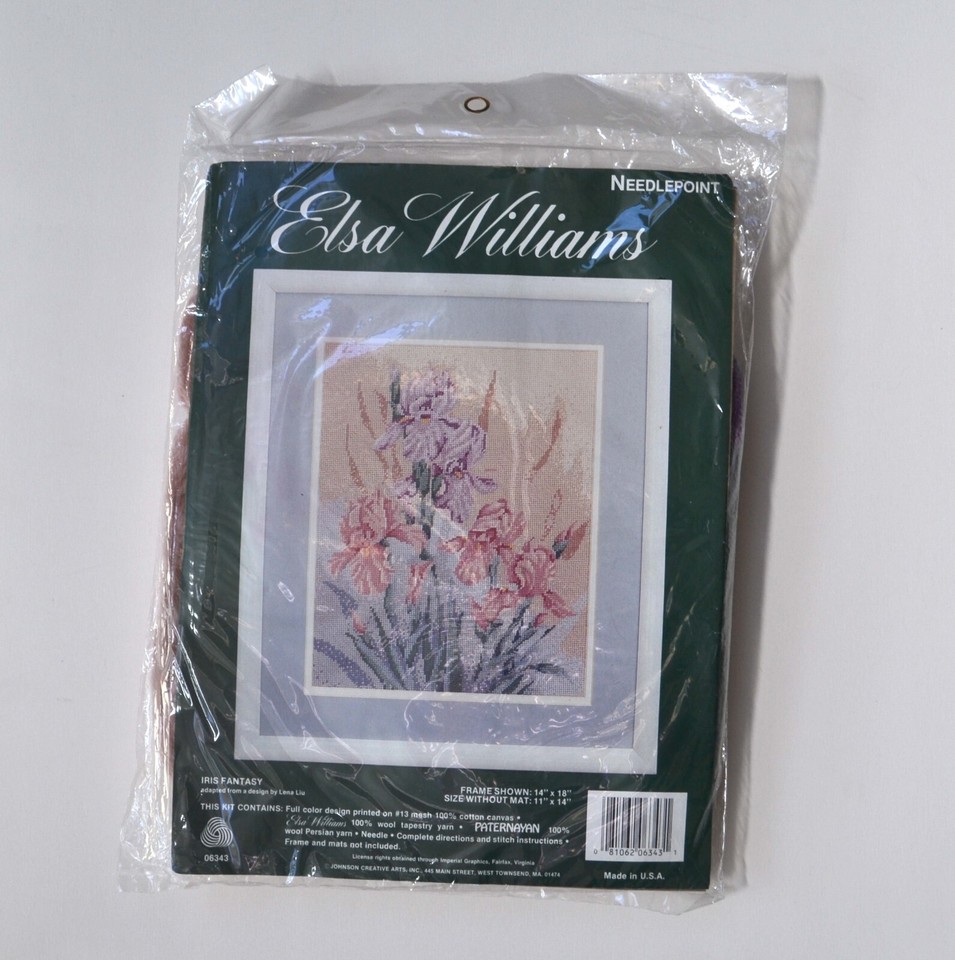 Brand New Iris Fantasy Needlepoint Kit Elsa Williams 100% Wool Made in the USA | eBay