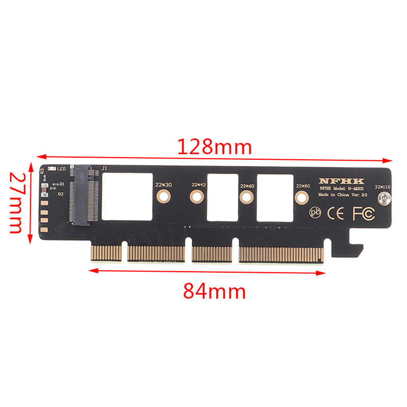 22110 NVMe M.2 NGFF SSD to PCIe x4 to NVMe M.2 adapter card converter W ...
