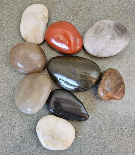Mixed Lot 9 Polished Rocks 1 lb Tumbled Stones Crystals 1.5-2.5 in ...