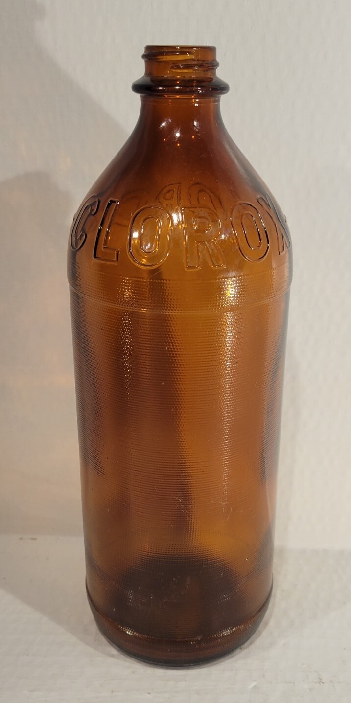 Vintage CLOROX Amber Brown Glass Bottle One Quart | eBay
